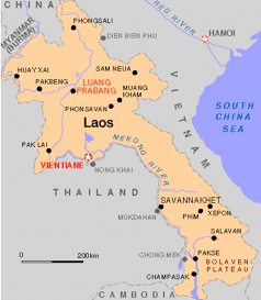 Where do the Hmong live in Laos?
