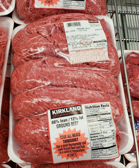 Where does Costco get their ground beef from?