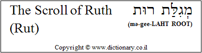 Where does the word rut come from in Hebrew?