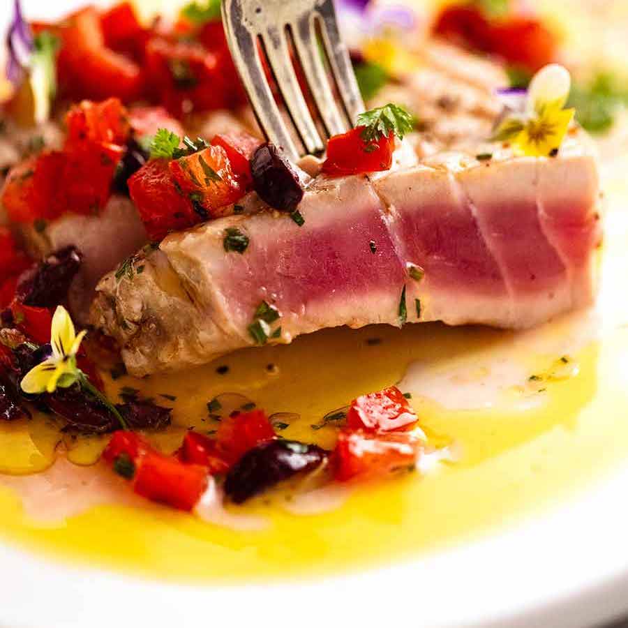 Where does tuna steak come from?