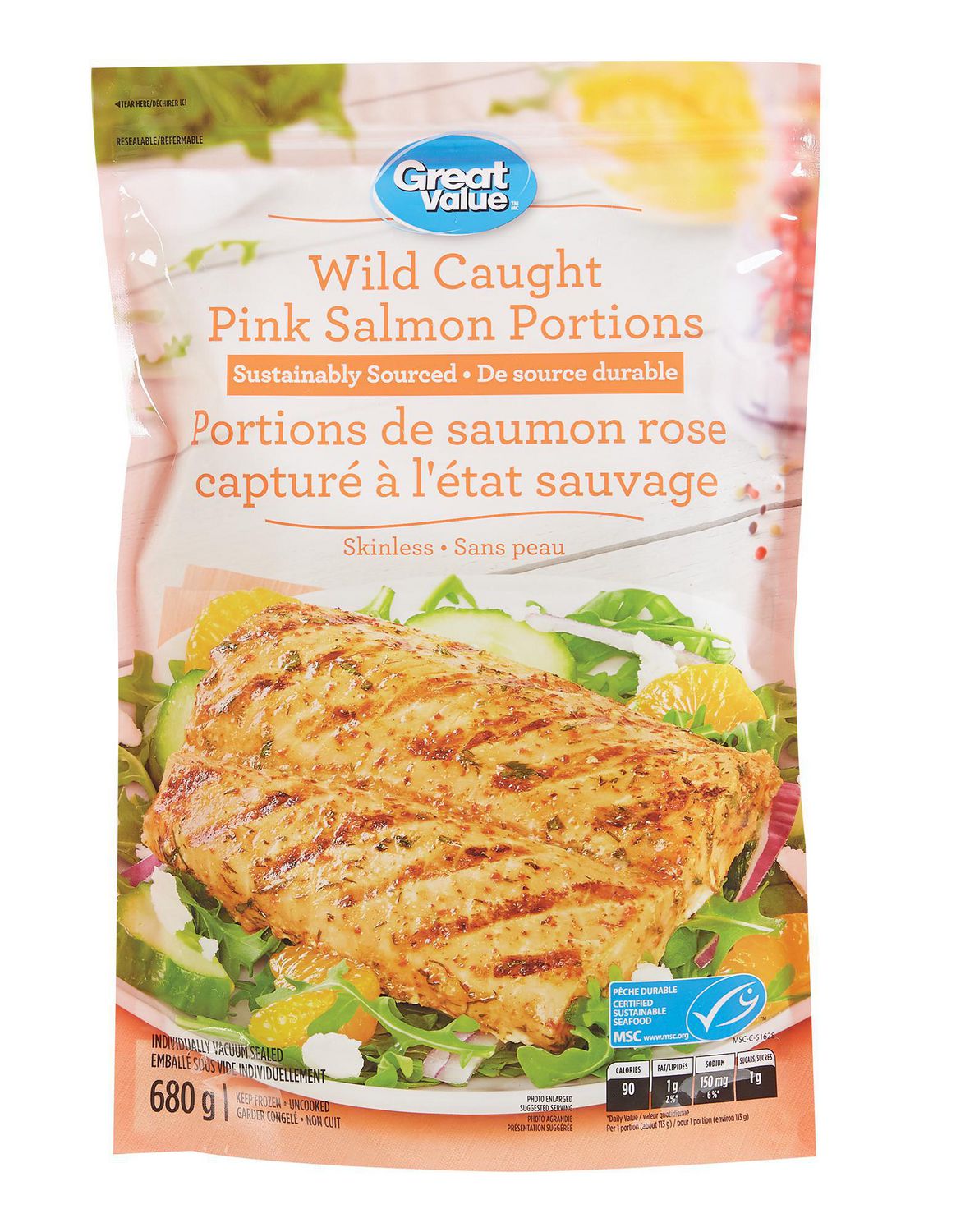 Where is great value salmon from?