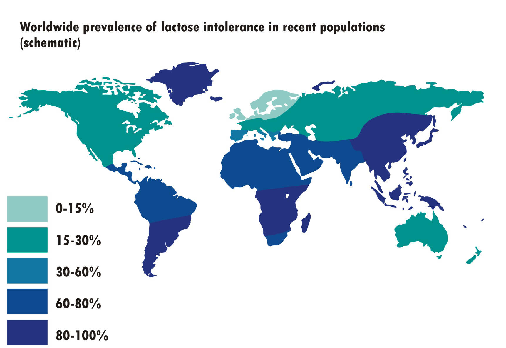 Where is lactose intolerance more common?