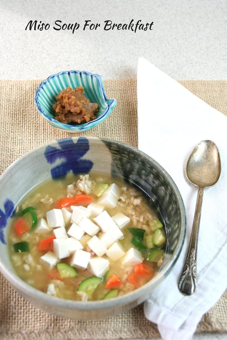 Where is miso soup eaten for breakfast?