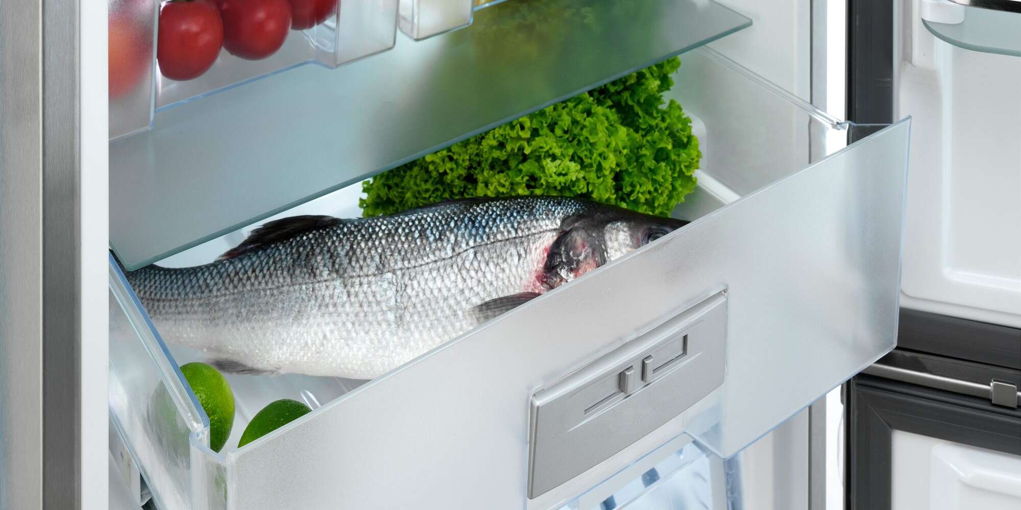 Where is the best place to store raw meat and fish?