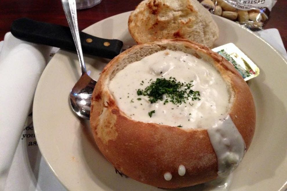 Where is the most famous clam chowder?