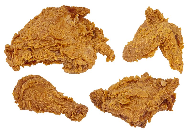 Where was fried chicken originated?