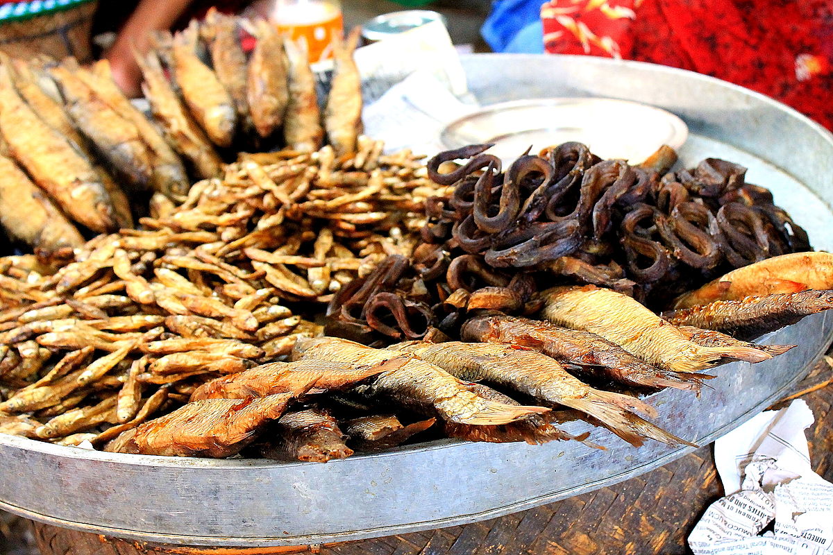 Which countries eat dried fish?