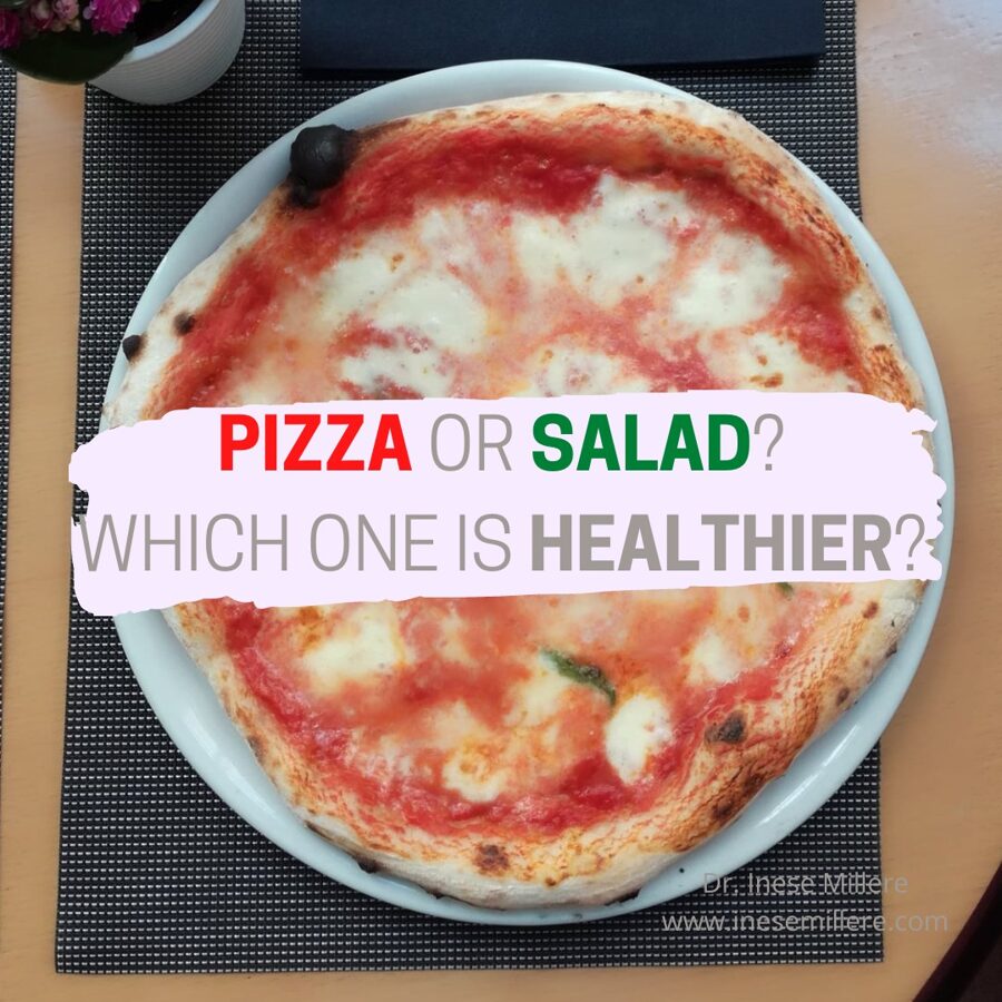 Which is healthier salad or pizza?