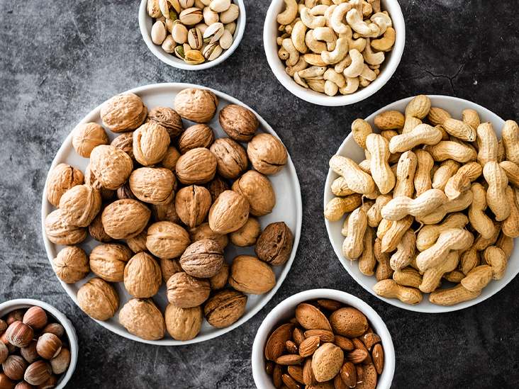 Which nuts are rich in protein?