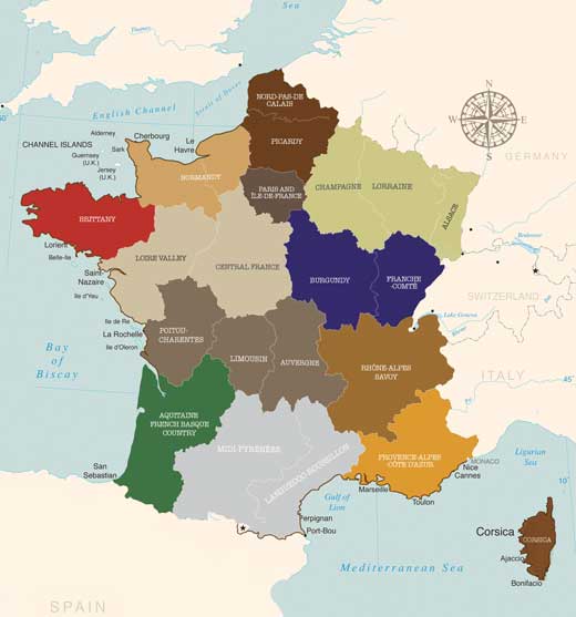 Which region in France is famous for food?