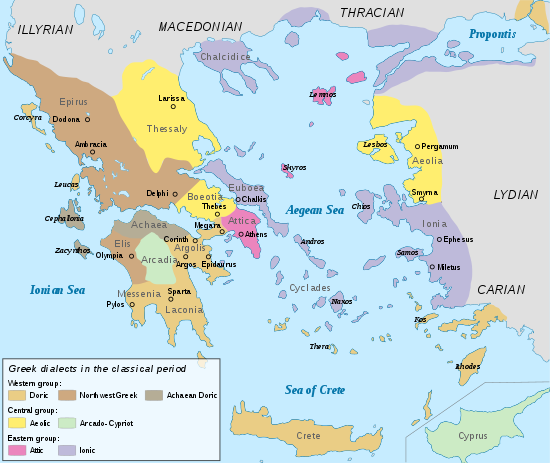 Which region of Central Greece was occupied by the Dorians?