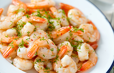 Which state eats the most shrimp?