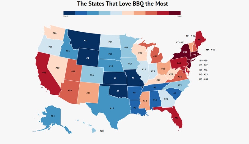 Which state is famous for brisket?