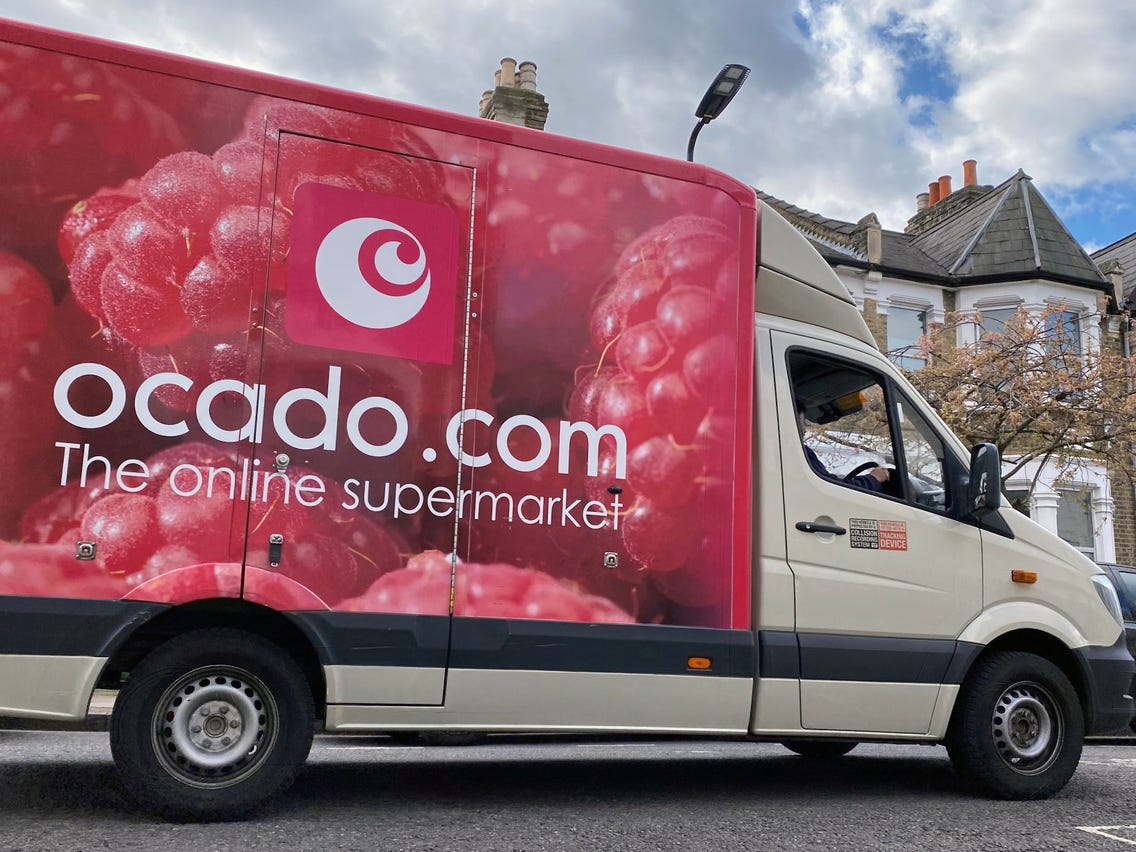 Which supermarket is linked to Ocado?