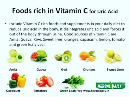 Which vegetable is good for uric acid?