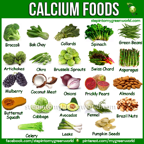 Which vegetables are rich in calcium?