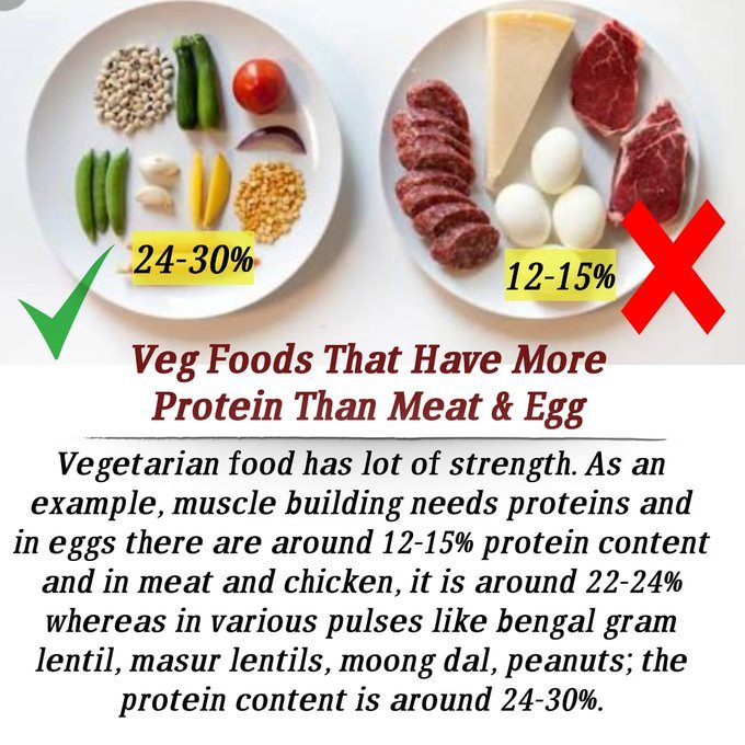 Which vegetarian food has more protein than meat?