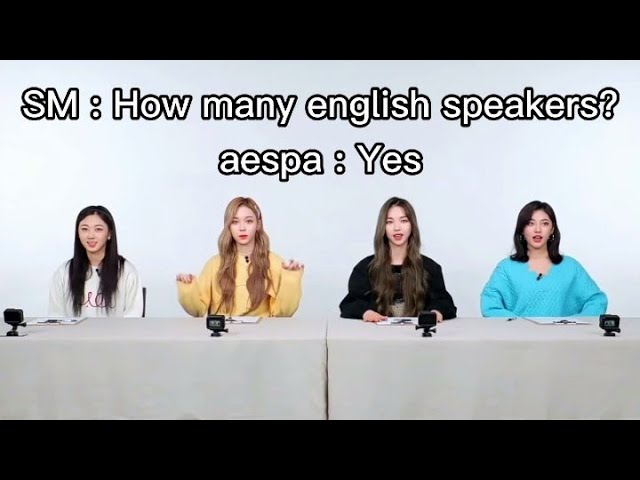 Who is fluent in English in Aespa?