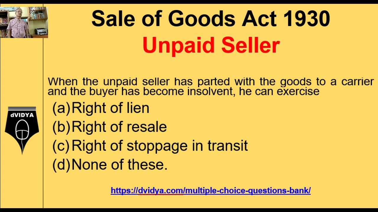 Who is unpaid seller Mcq?