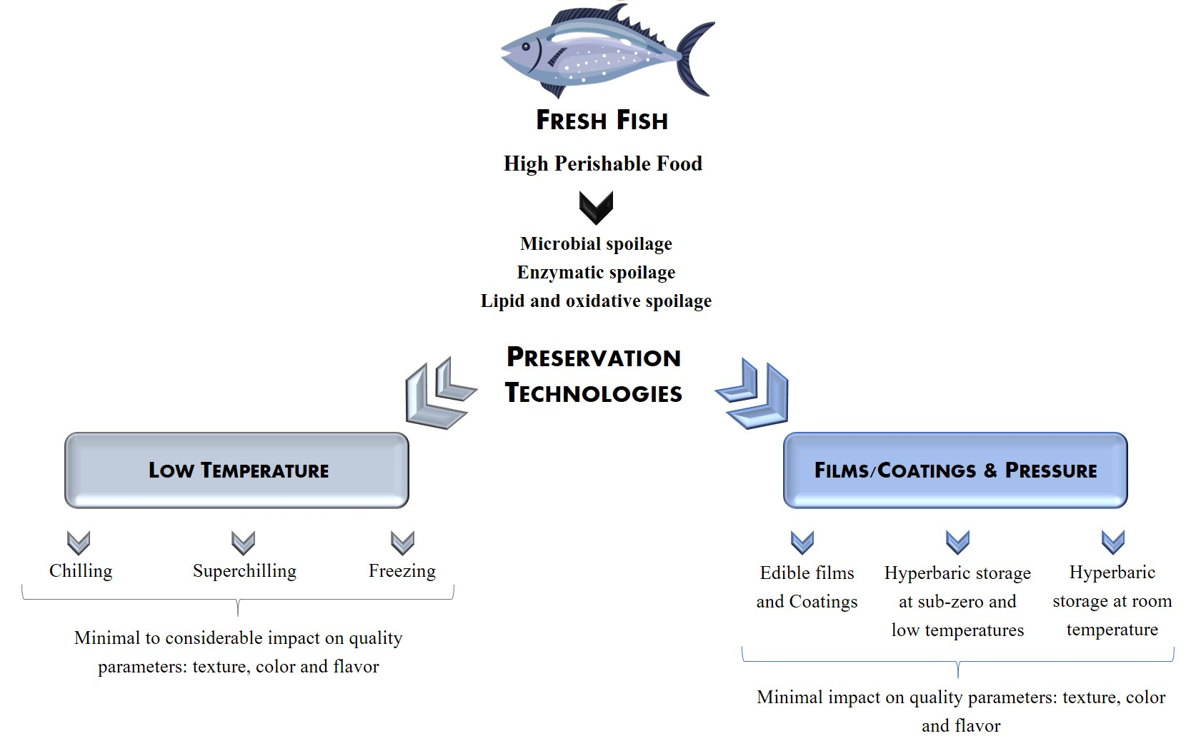 Why are fish and shellfish considered perishable products?