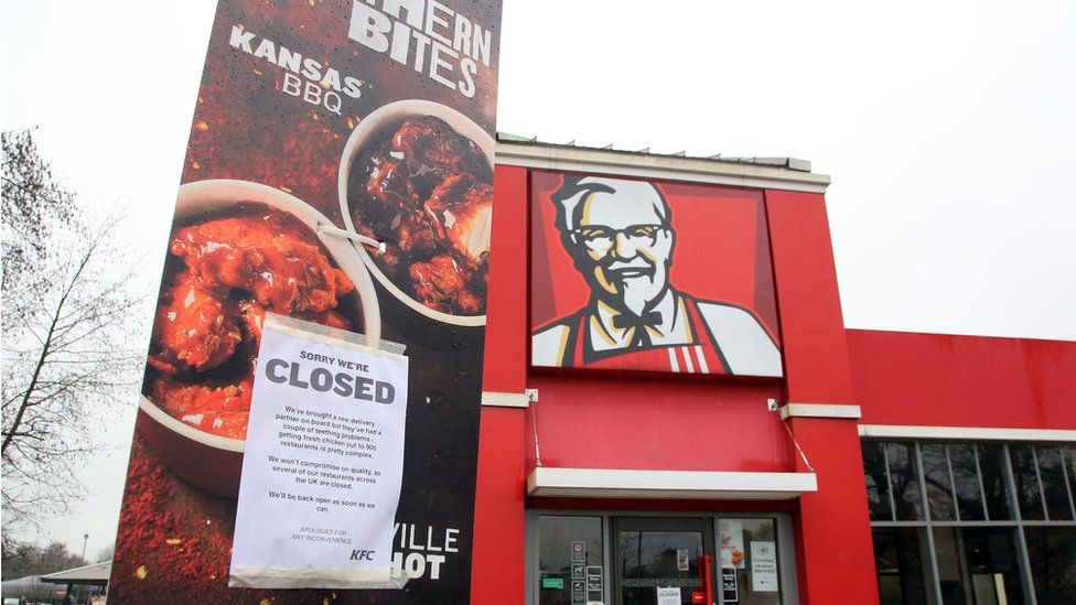 Why did KFC close in UK?