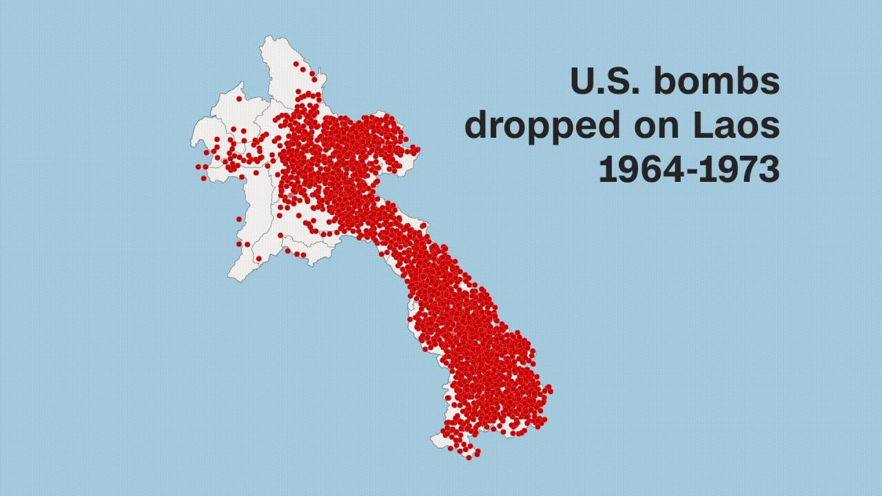 Why did the US bomb Laos for 9 years?