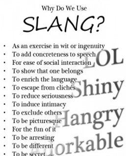 Why do authors use slangs?