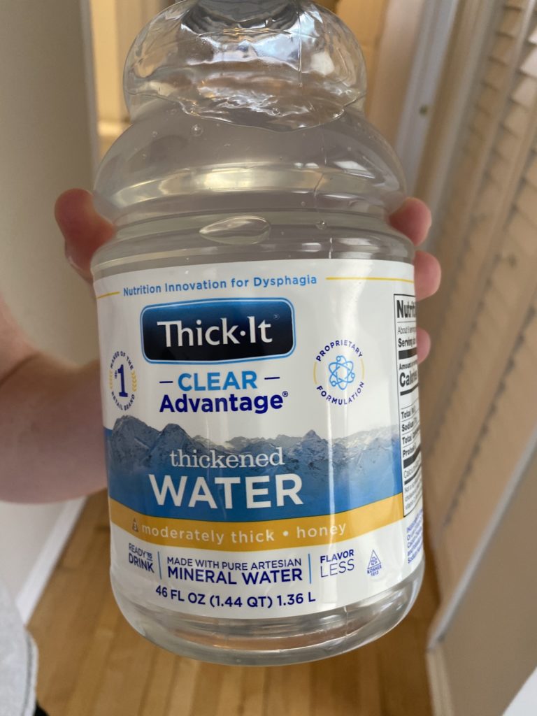 Why do old people drink thickened water?