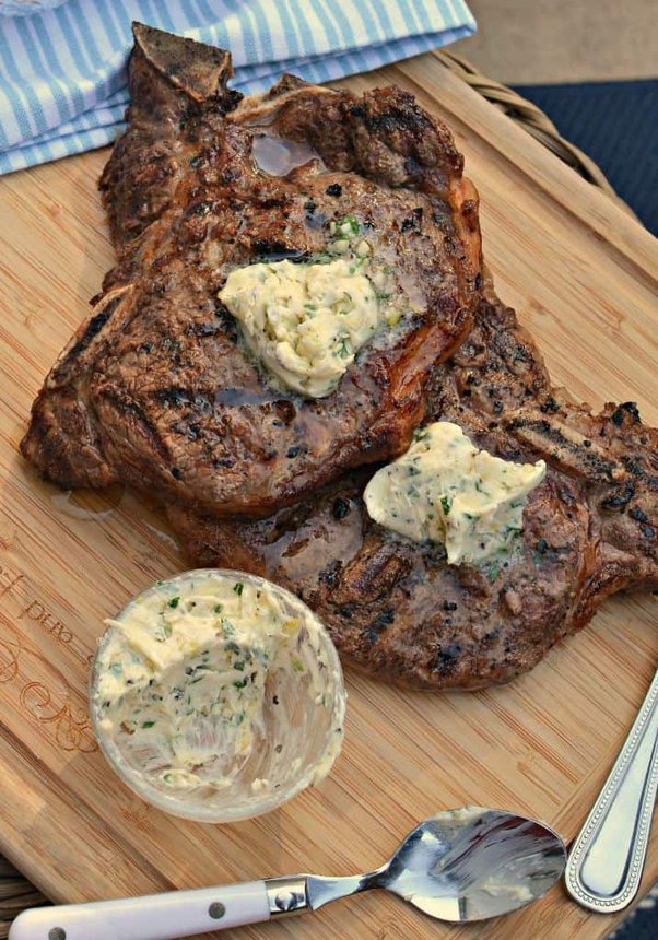 Why do restaurants put butter on steak before cooking?