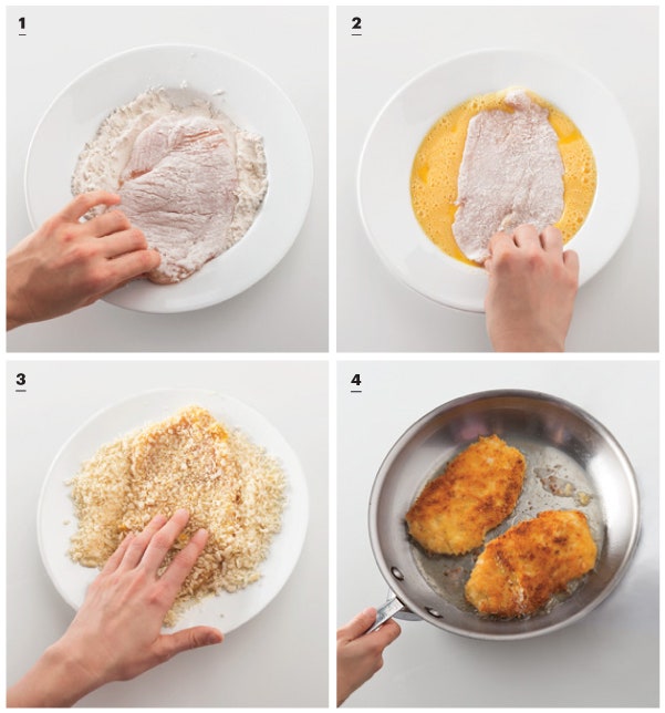 Why do you flour chicken before breading?