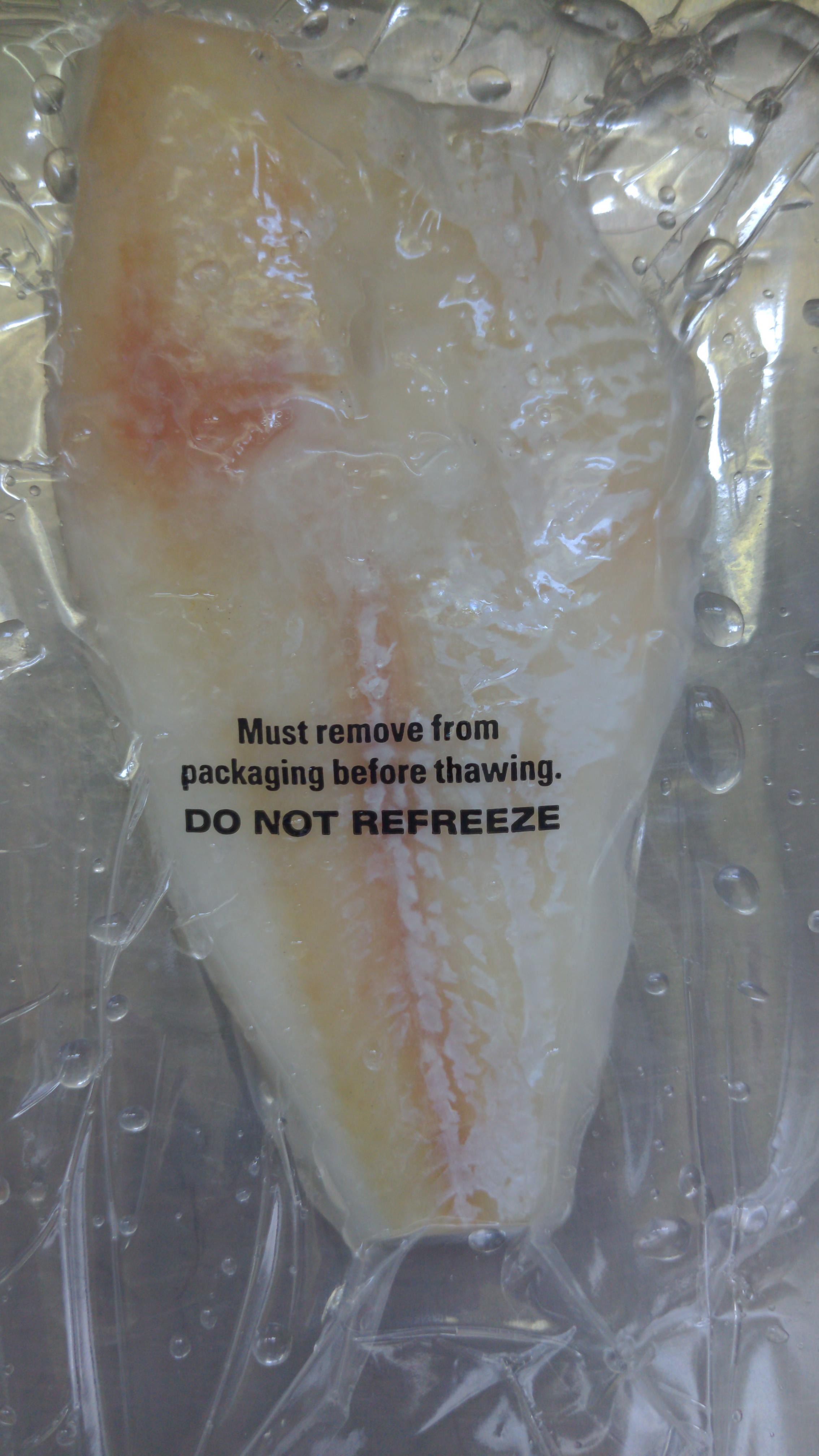 Why do you have to remove fish from package before thawing?