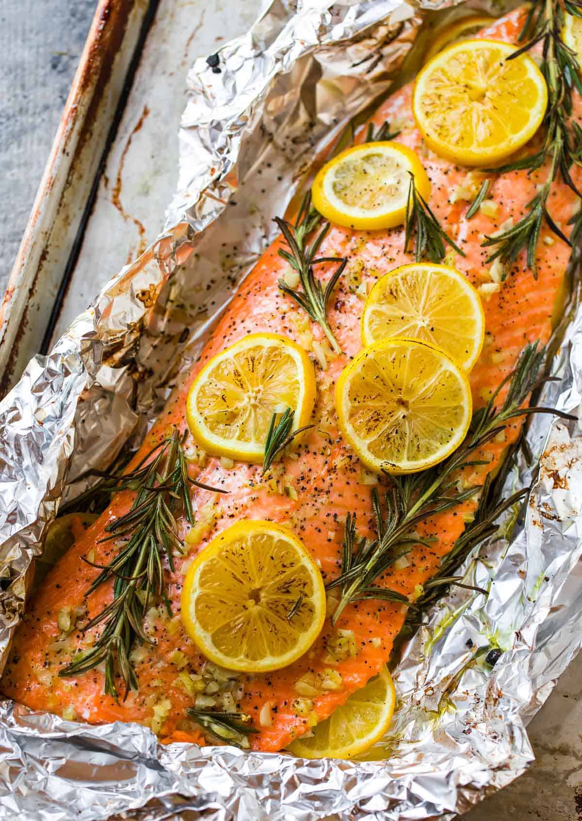 Why do you wrap salmon in foil when baking?