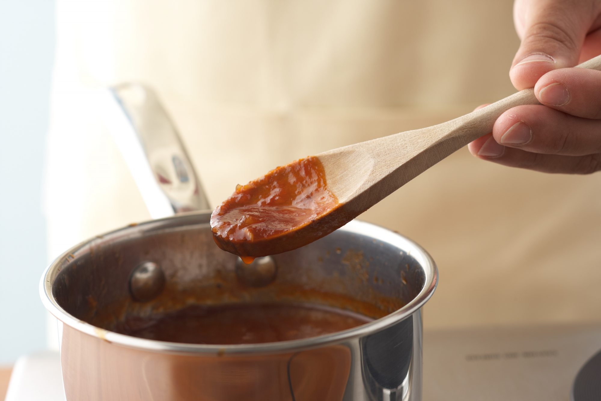 Why does sauce thicken as it cools?
