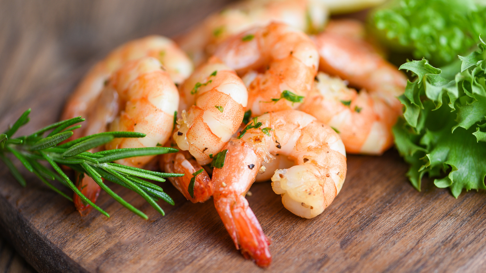 Why does shrimp need to be cooked in the residual heat?