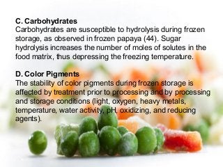 Why does the color of food change when frozen?