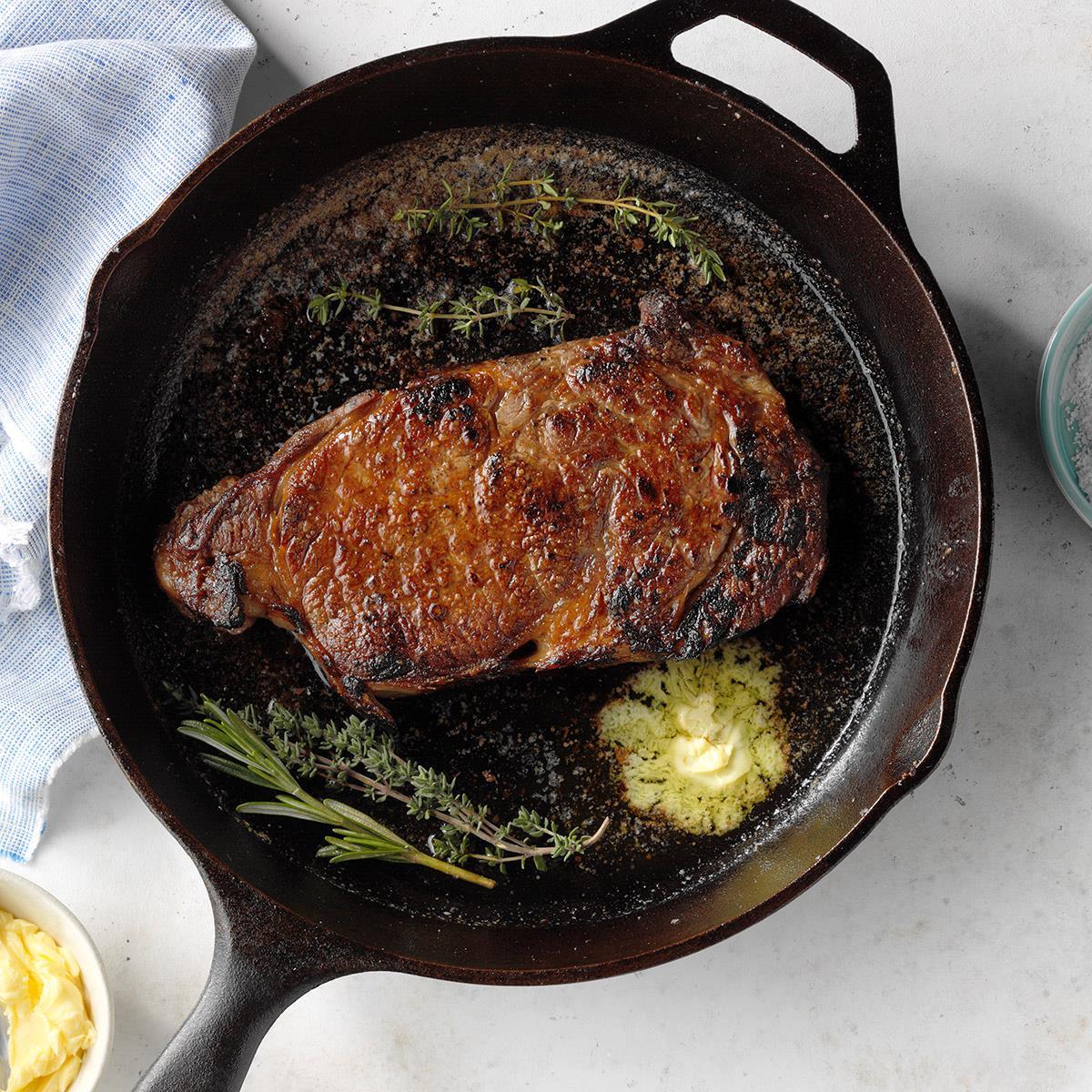 Why is a cast iron pan better for steak?