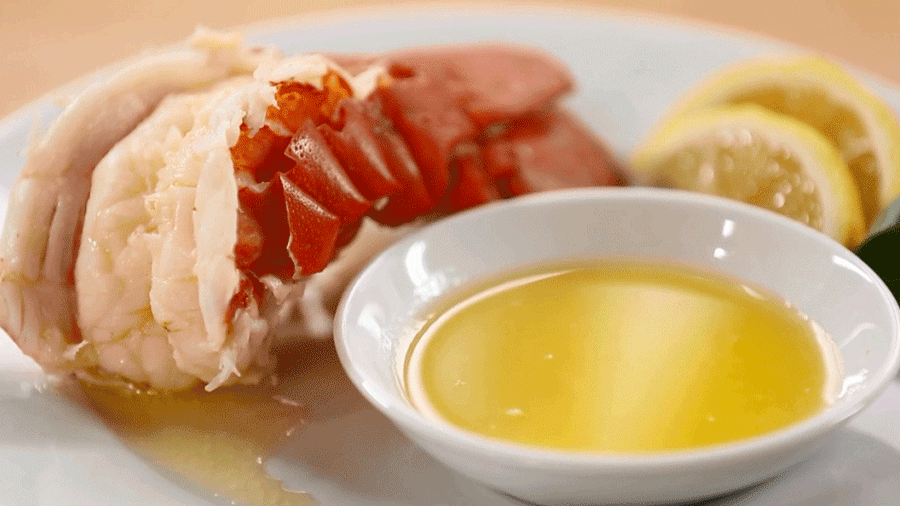 Why is clarified butter served with lobster?