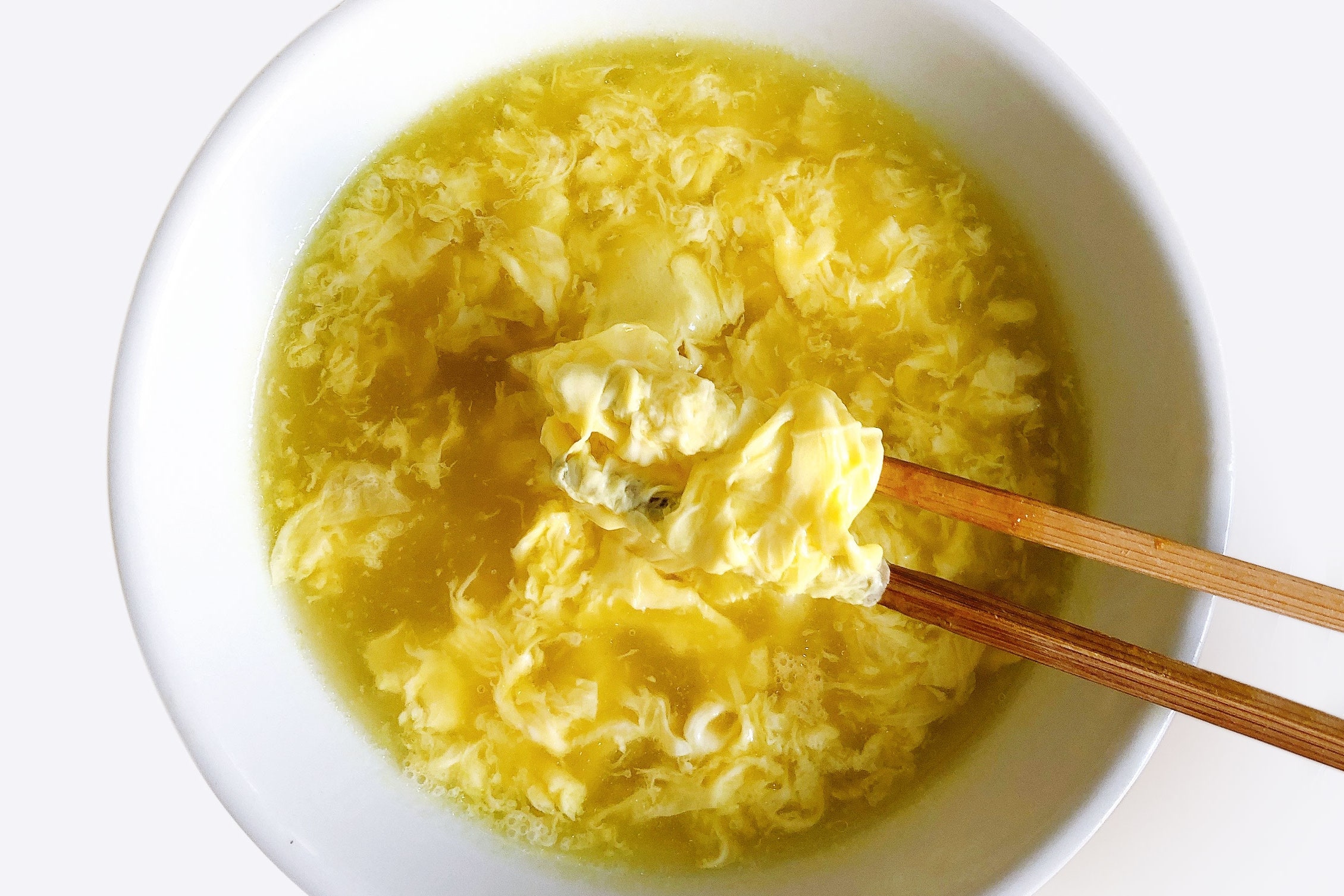 Why is egg drop soup so slimy?