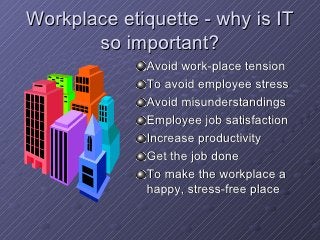 Why is etiquette important in the workplace?
