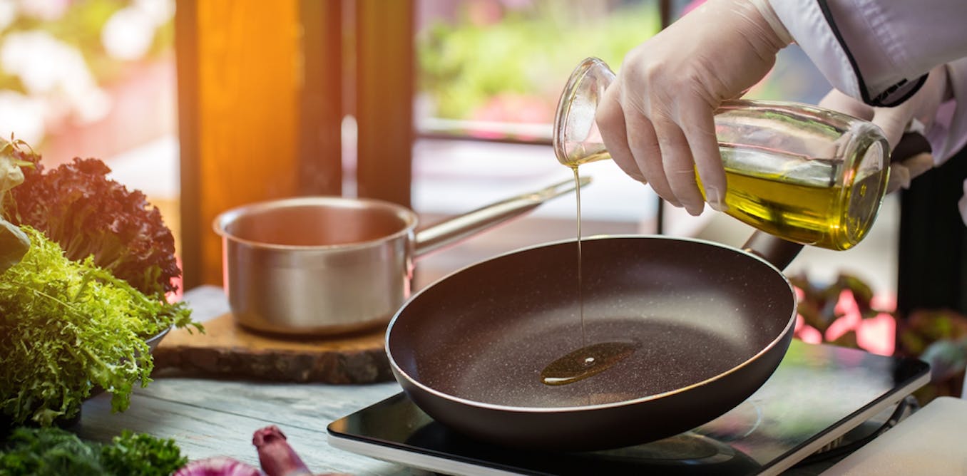 Why is frying with olive oil unhealthy?