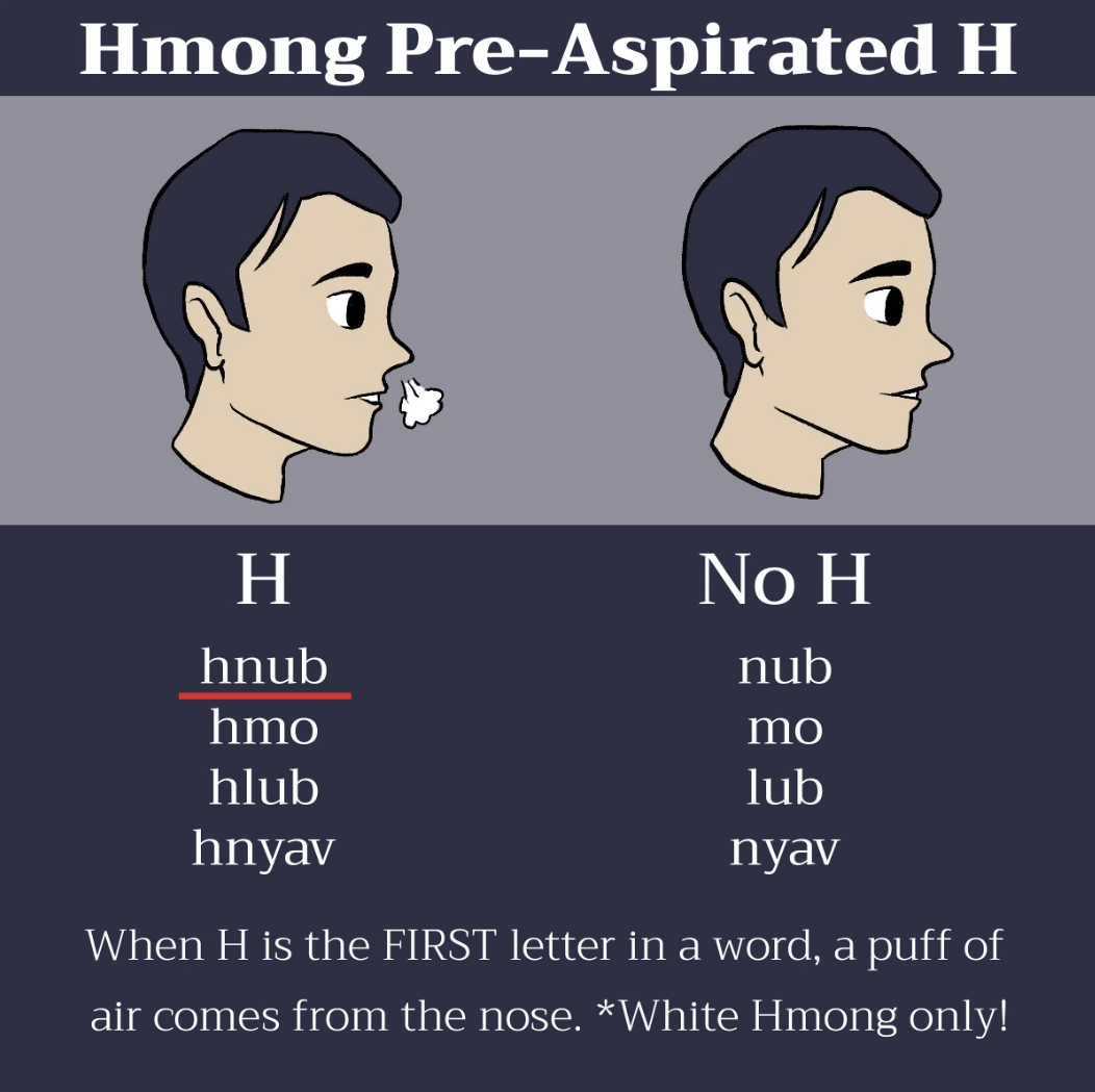 Why is Hmong spelled with an h?