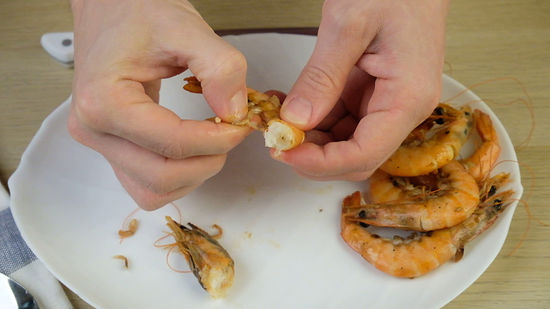 Why is it hard to peel cooked shrimp?