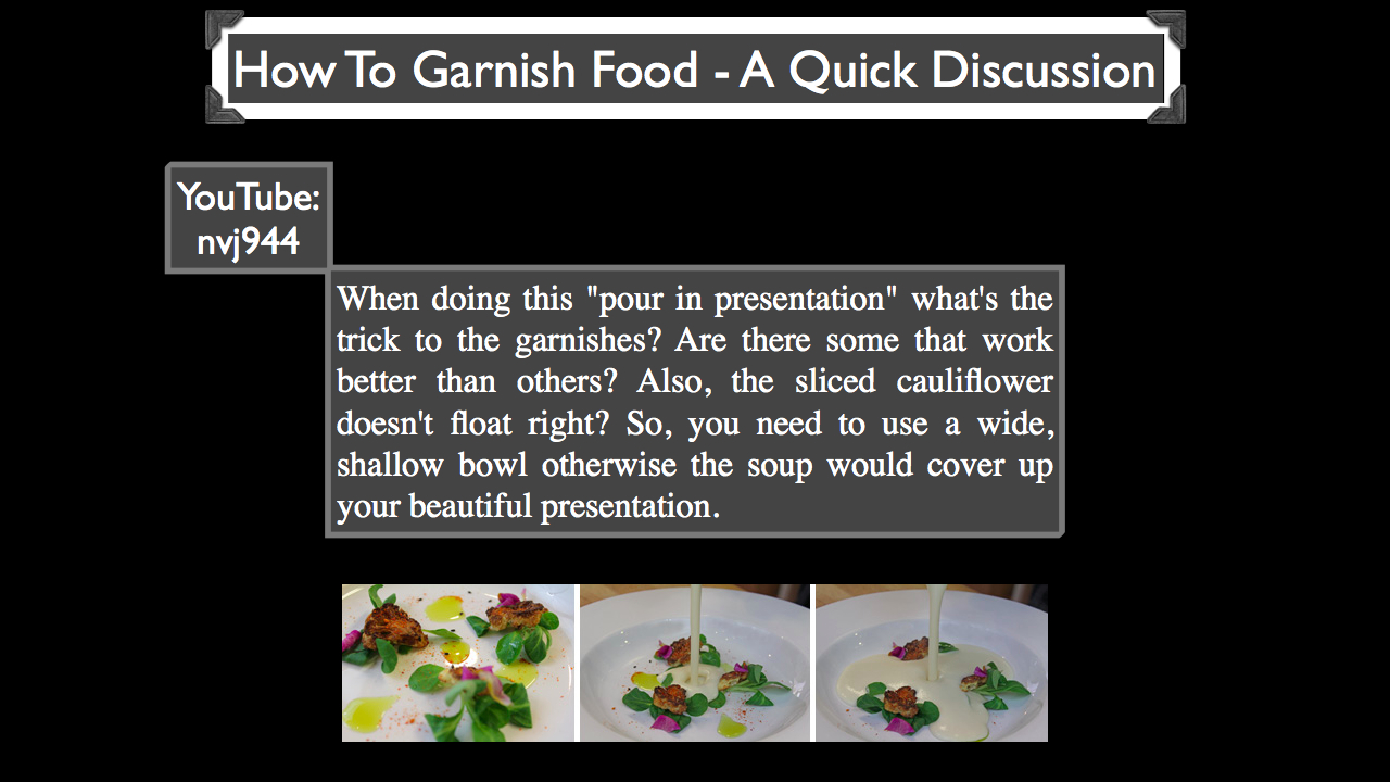 Why is it important that you know how do you garnish and present soup?