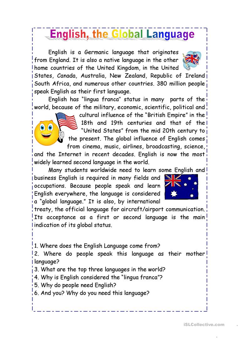 Why is it important to know the origin of English as language?