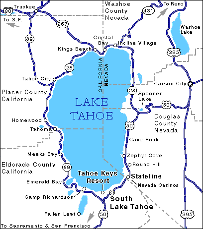 Why is Lake Tahoe in two states?
