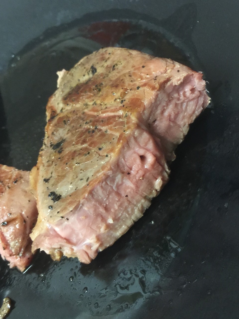 Why is my steak white inside?