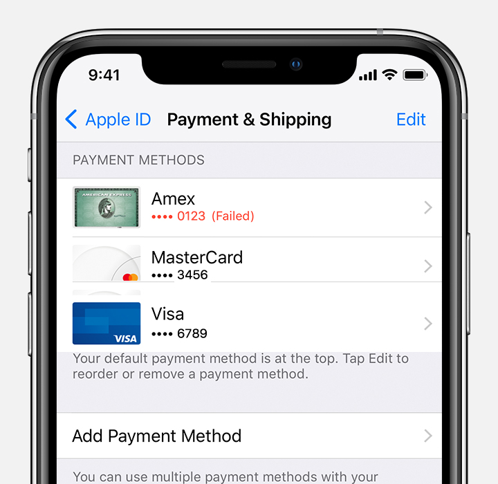 Why is my Visa gift card being declined on App Store?