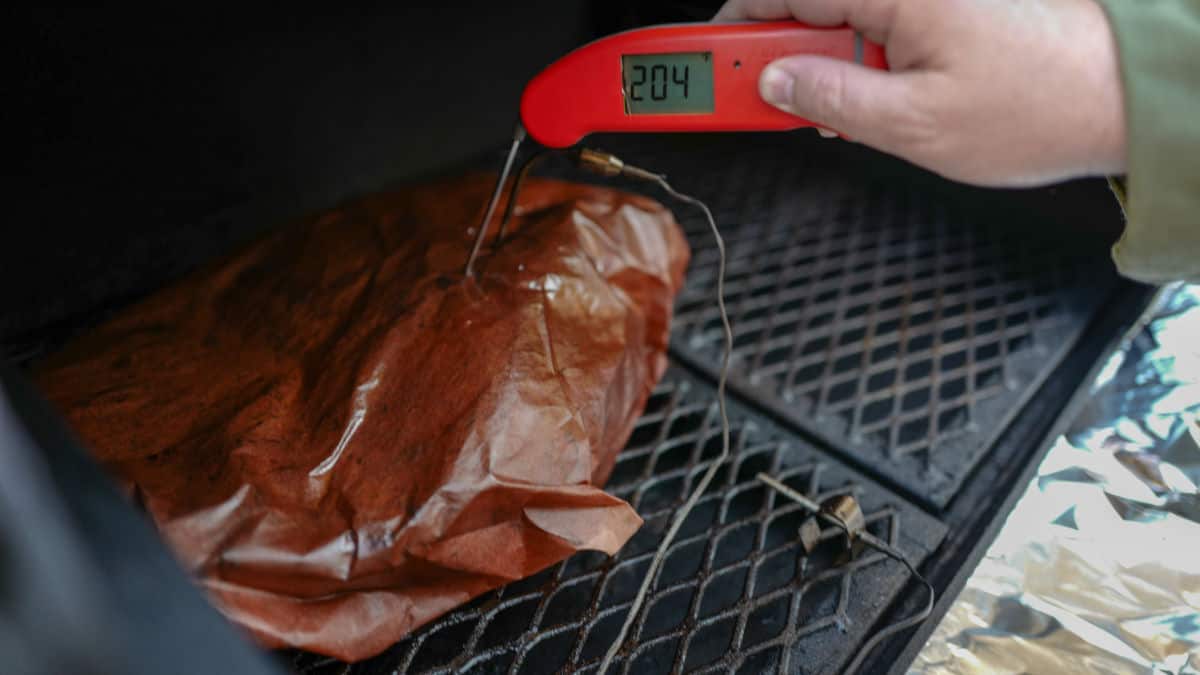 Why is pink butcher paper used for wrapping meat?