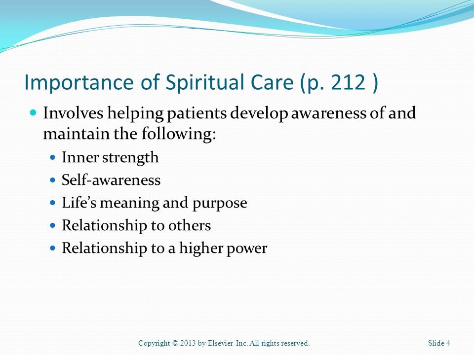 Why is spiritual care important?