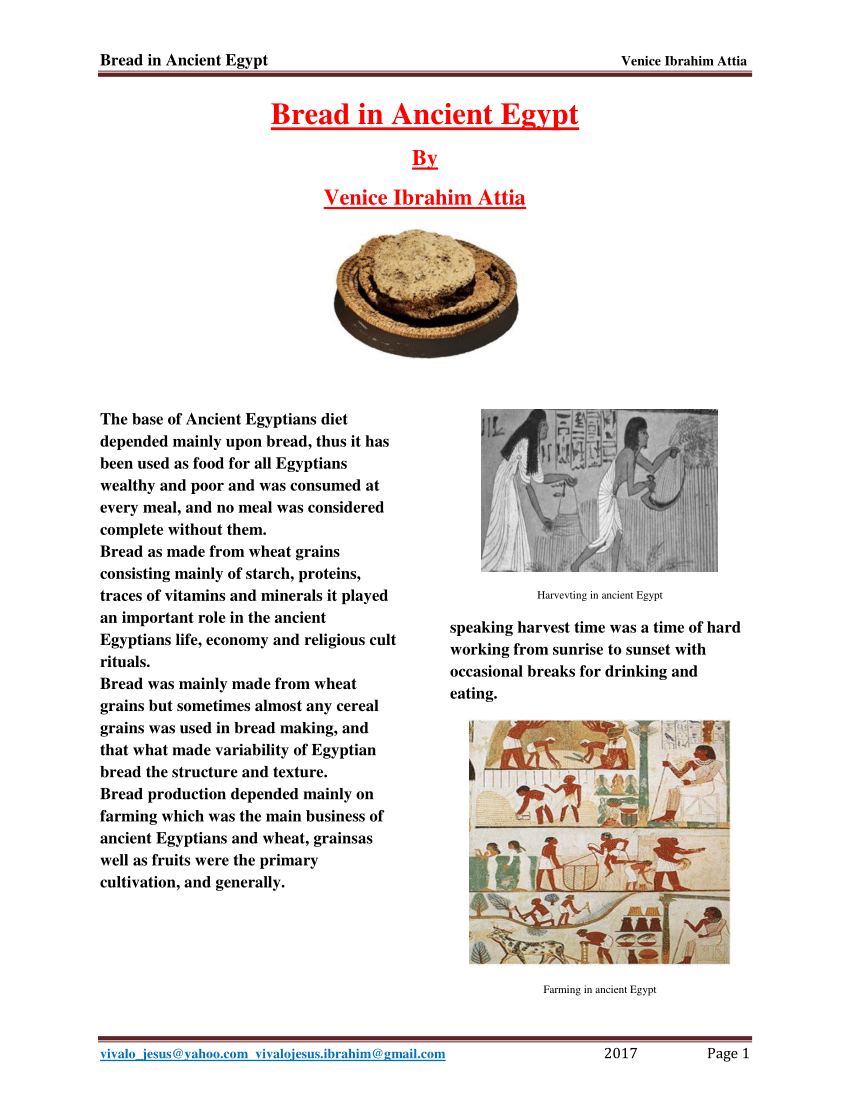 Why was bread so important in Egypt?